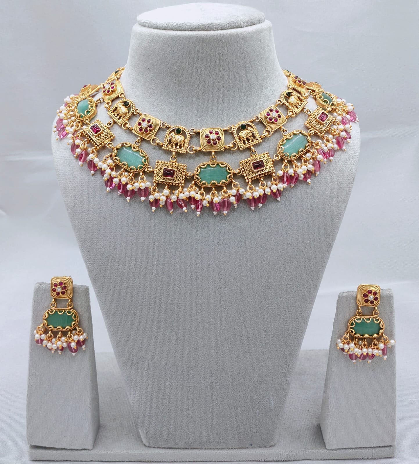 Lucentarts Jewellery Elegant Charm Pota And Pearl Necklace Set – JewelEMarket