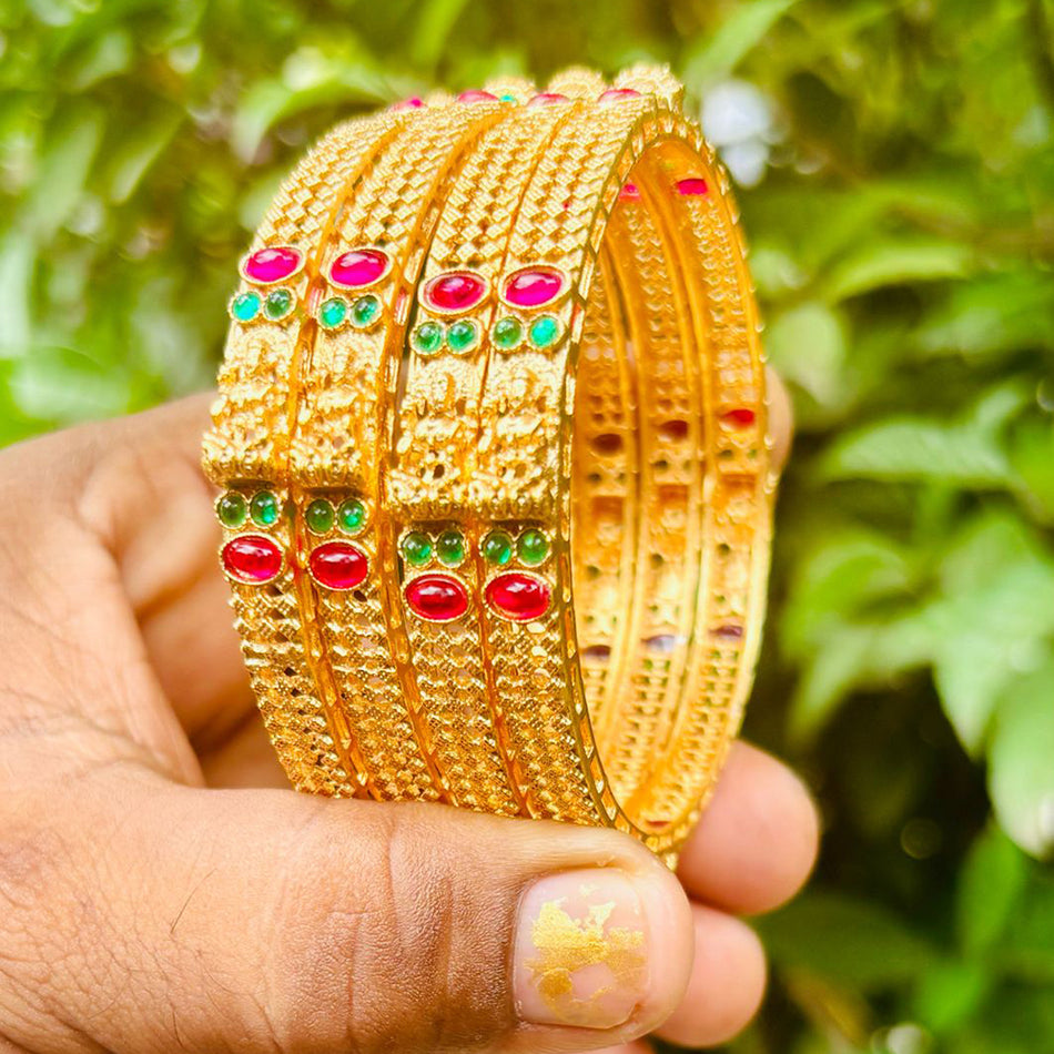 Neetu Art Premium Pota Stone Collection Bangles Set – JewelEMarket