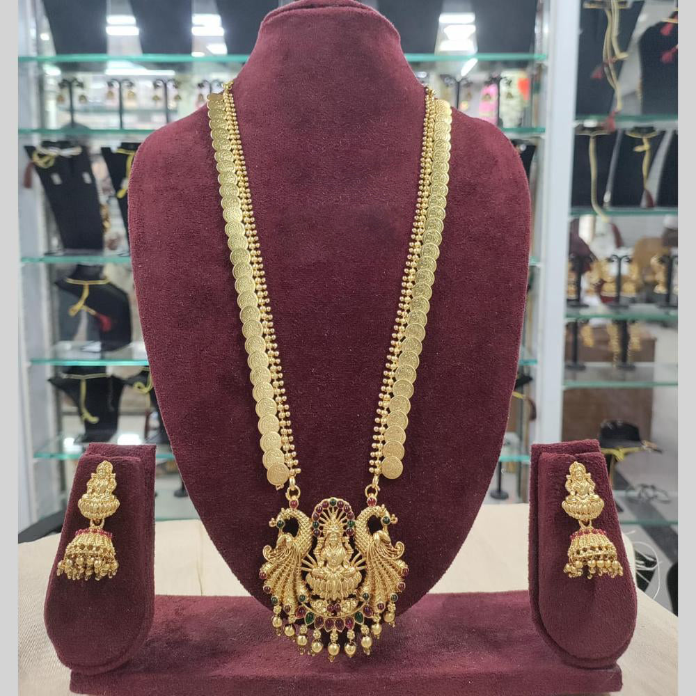 Manisha Jewellery Divine Lakshmi Temple Necklace Set With Pacock Desig ...