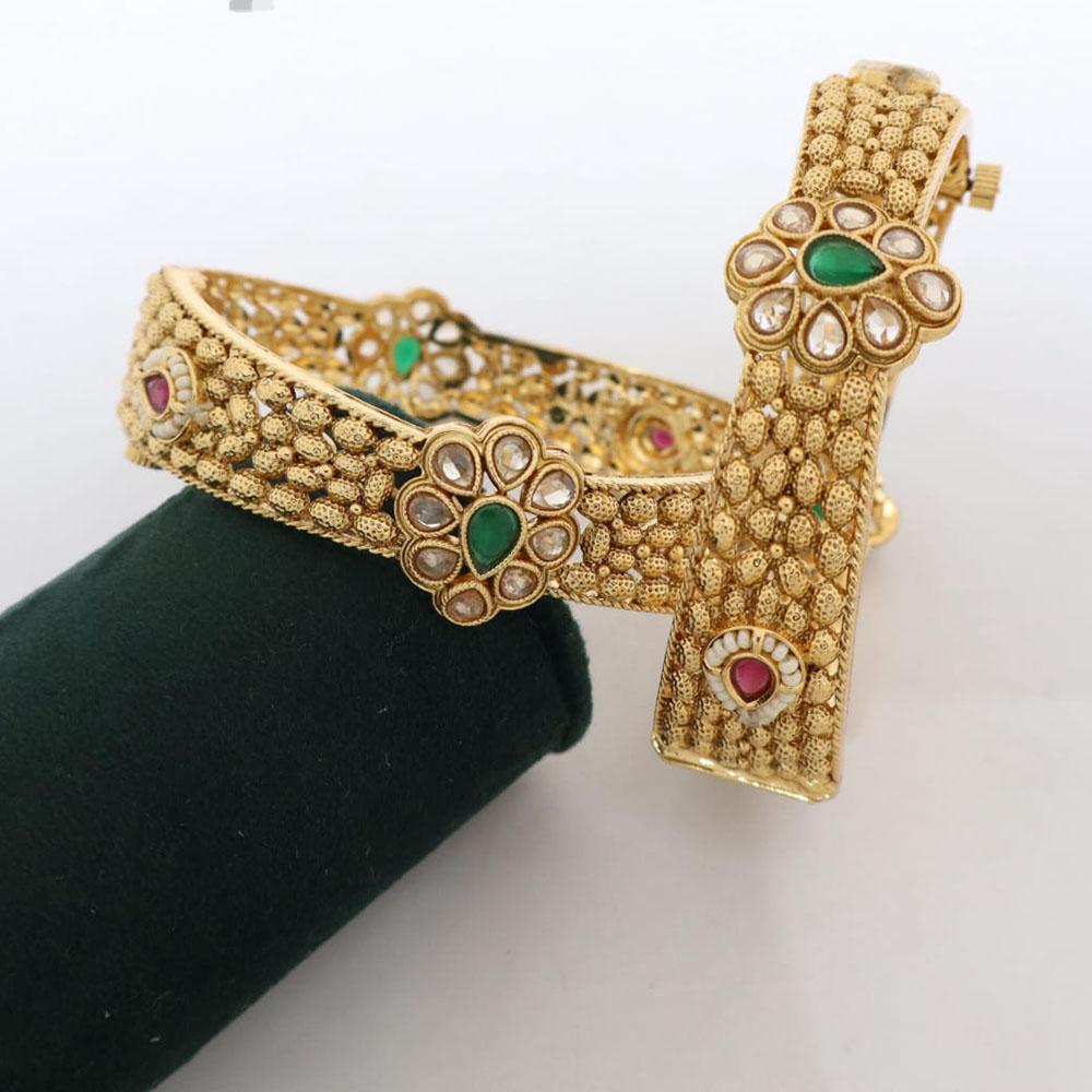 Kavita Art Elegant Sparkling Pota Stone Bangles Set – JewelEMarket