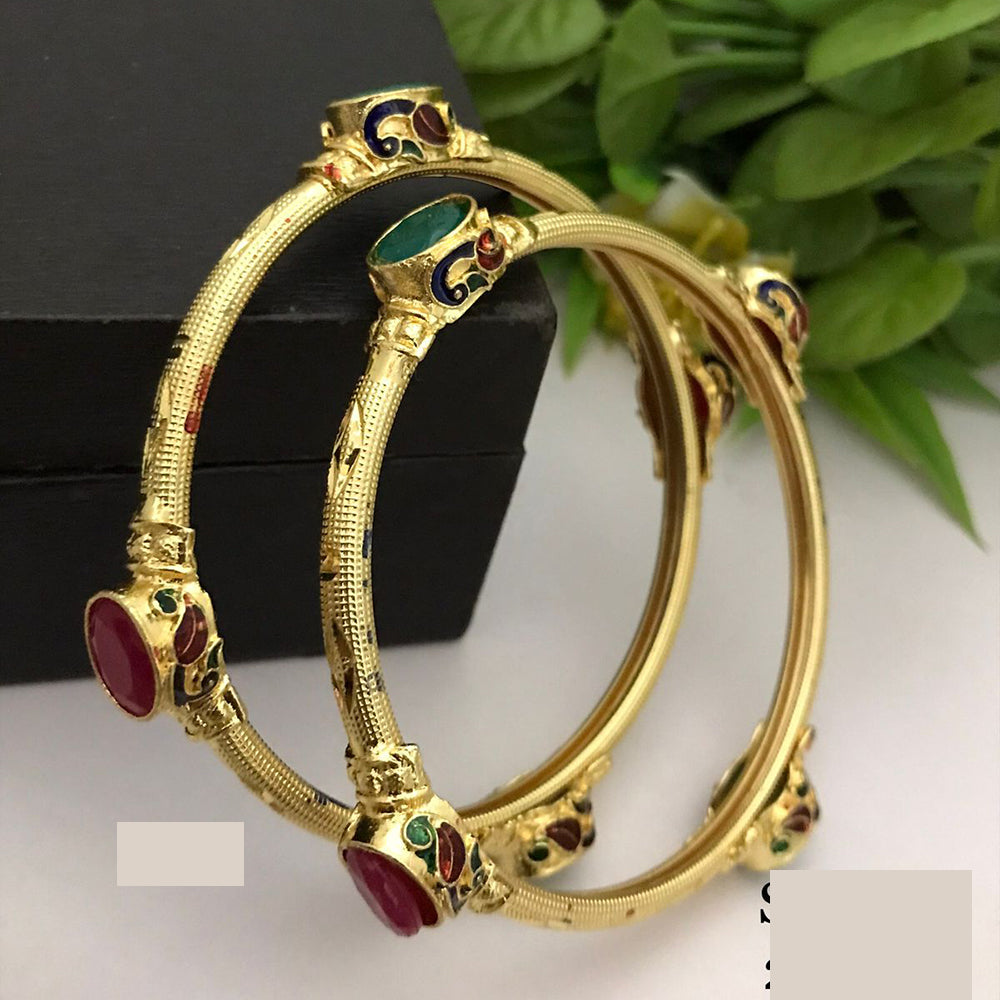 FS Collection Traditional Pota Stone Bangles Set For All Occassions ...