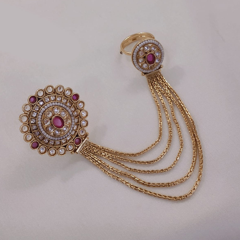 Akruti Collection Gold Plated Pota Stone Ring – JewelEMarket