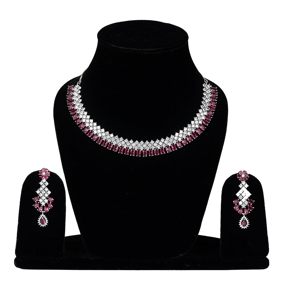 Exotica Collection American Diamond Necklace Set – JewelEMarket