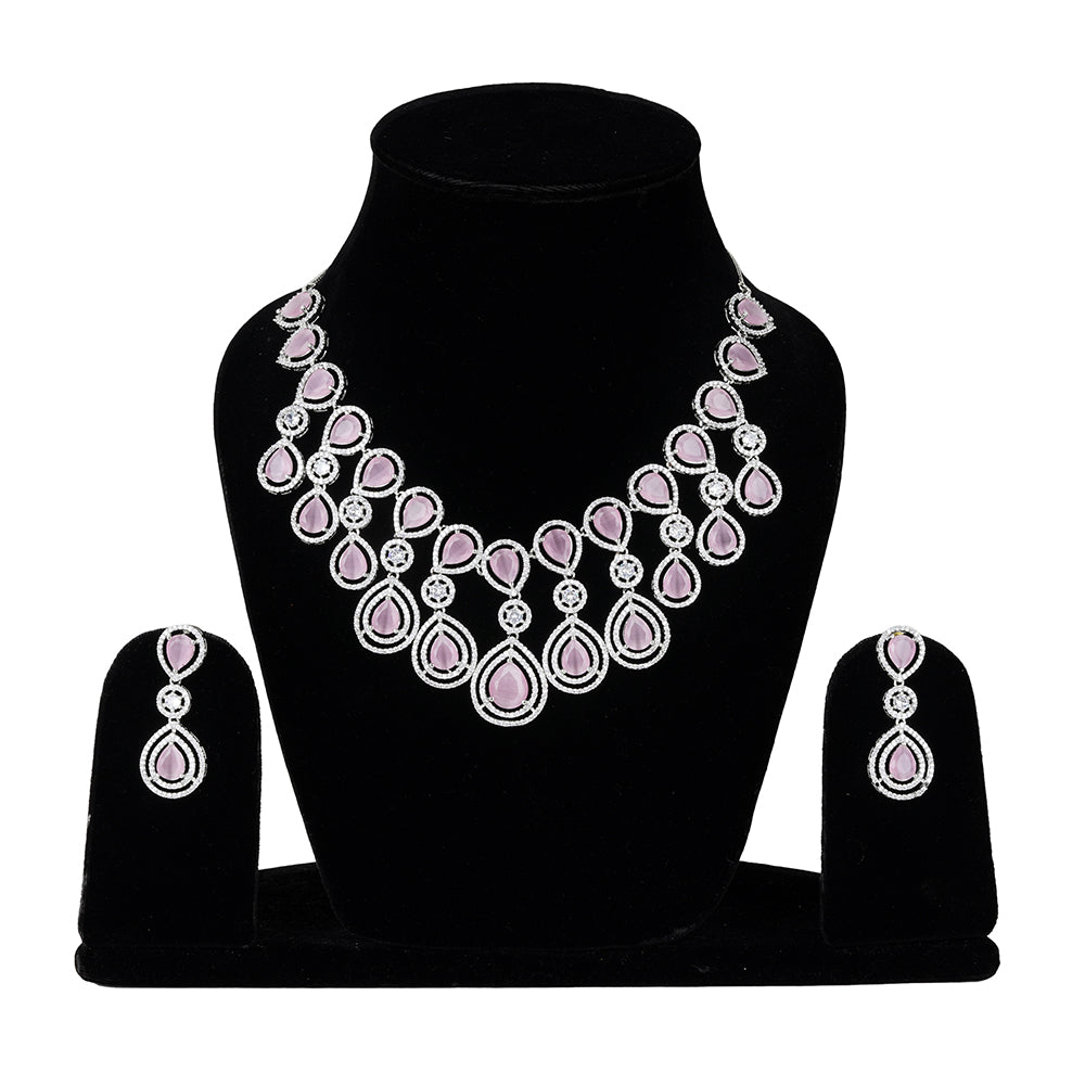 Exotica Collection American Diamond CZ Necklace Set – JewelEMarket
