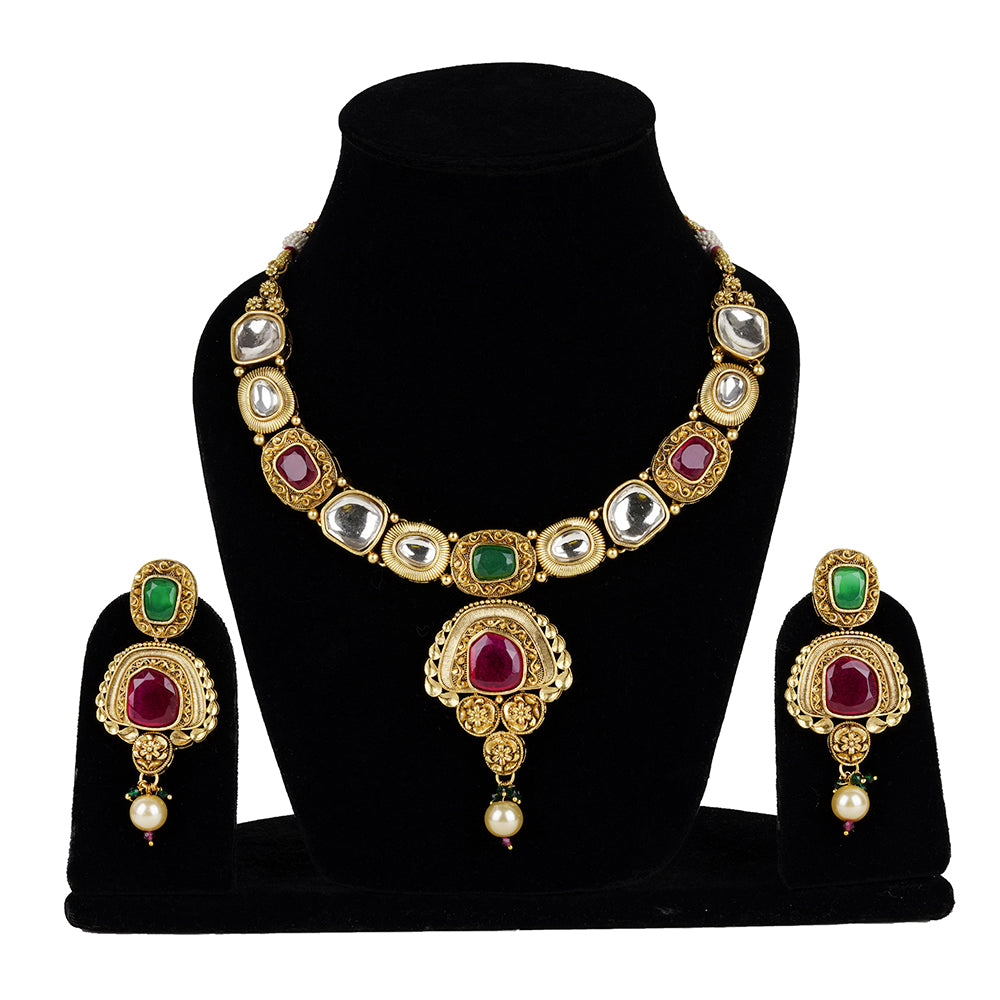 Exotica Collection Ethnic Monalisa Necklace Set With Maangtika ...