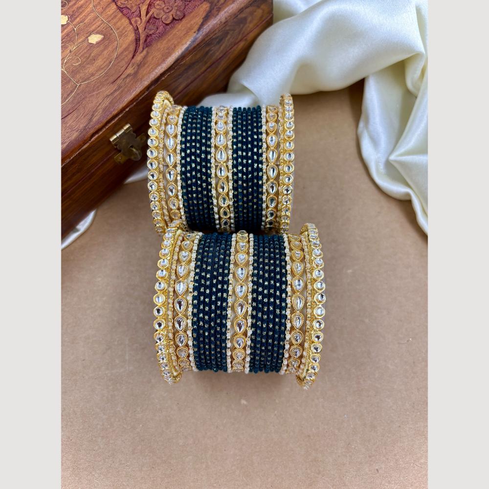 Wedding Chuda Gold Plated Kundan Bangles Set – JewelEMarket
