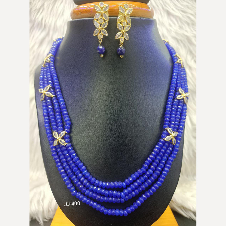 Jain Jewellers Gold Plated American Diamond Necklace Set – JewelEMarket