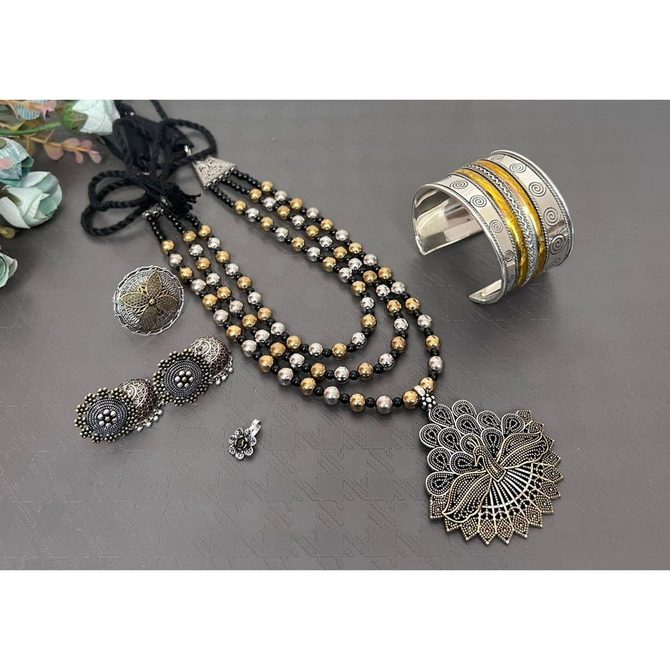 Akruti Collection Oxidised Combo Set – JewelEMarket