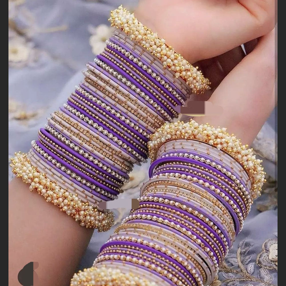 Lavender stores Purple velvet bangles