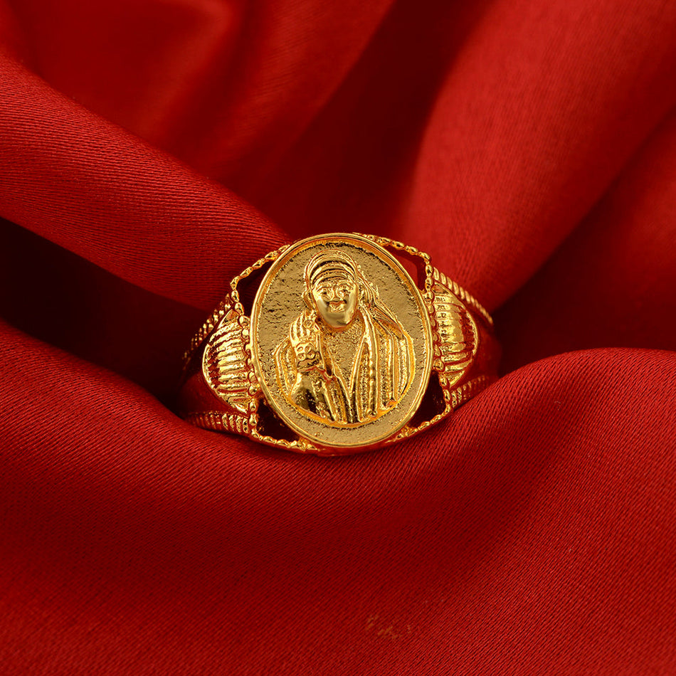 Missmister Pack Of 12 Gold Plated Shirdi Sai Baba Finger Ring Women Me ...