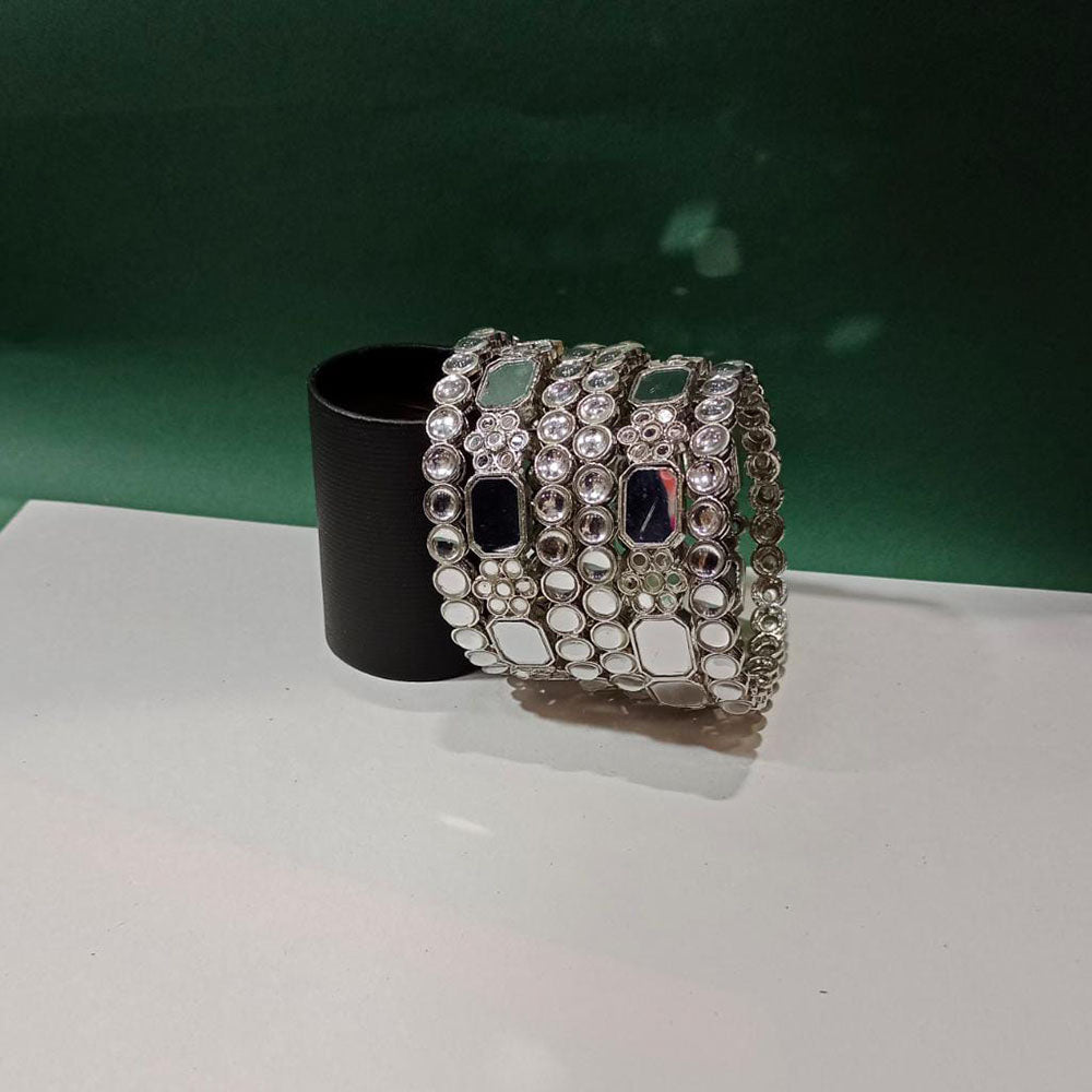 Pooja Bangles Oxidised Plated Designer Mirror Work Bangles Set ...