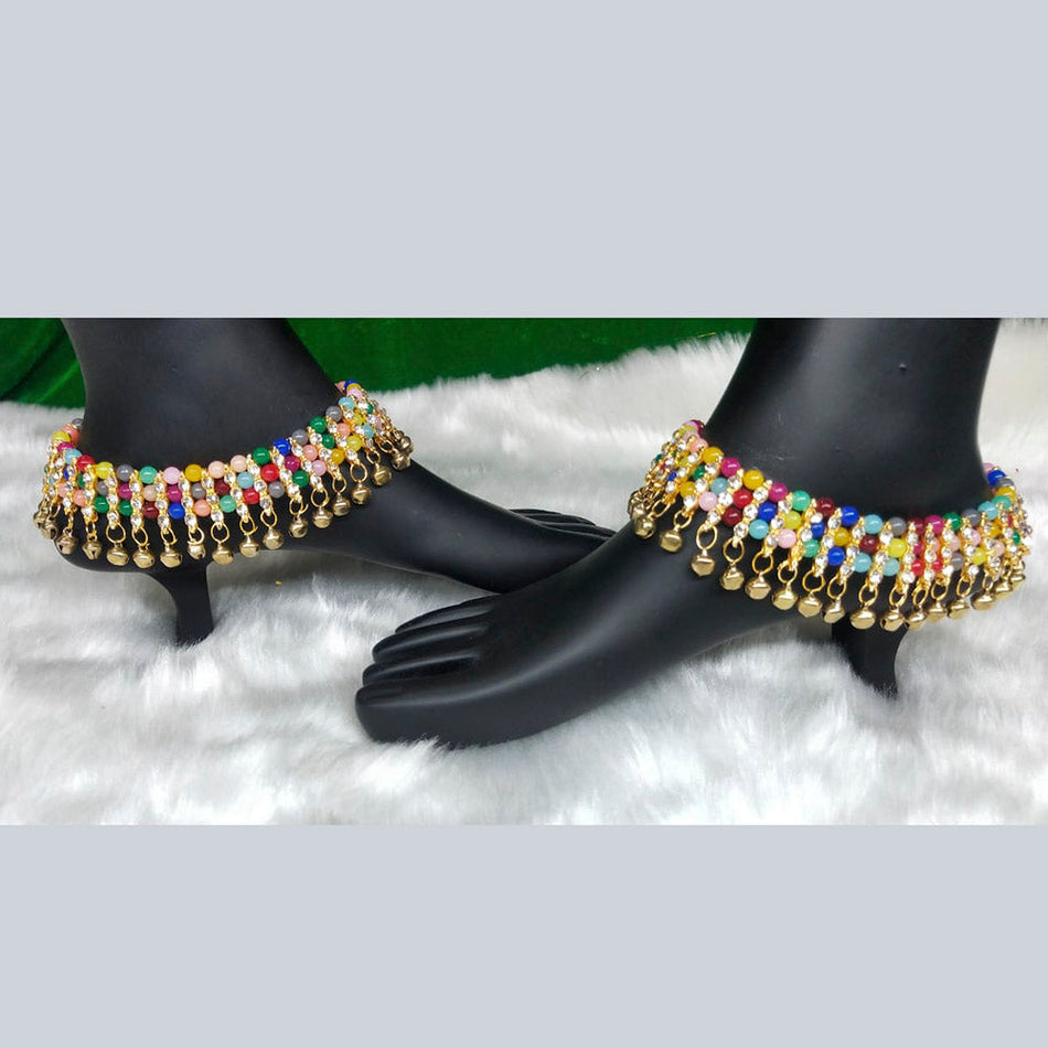 Roshni Emitation Gold Plated Austrian Stone Payal - REACC04 – JewelEMarket