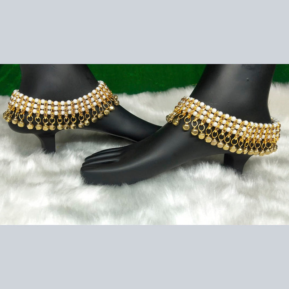 Roshni Emitation Gold Plated Austrian Stone Payal - REACC05 – JewelEMarket